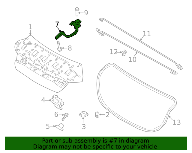 2021-2022 Hyundai Elantra Hinge 69920-AA000 | QuirkParts