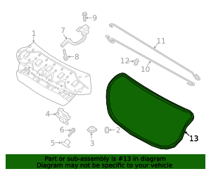 2021-2023 Hyundai Elantra Deck Lid Seal 81061-AA000 | AutoNationParts.com