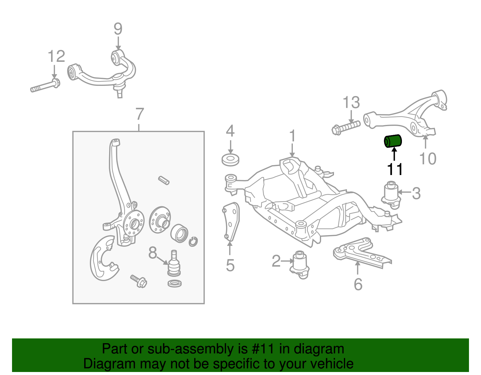 2006-2012 Mercedes-Benz Lower Control Arm Bushing 164-333-03-14 ...
