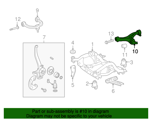164-330-37-07 - Suspension Control Arm 2007-2011 Mercedes-Benz ML 63 ...