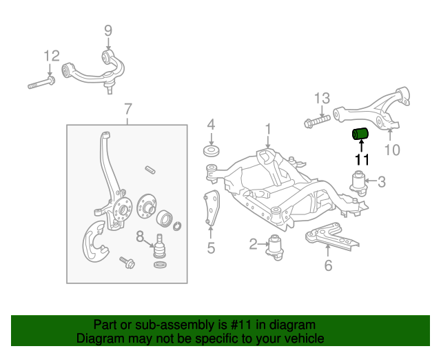 2006-2012 Mercedes-Benz Lower Control Arm Bushing 164-333-03-14 | MB ...