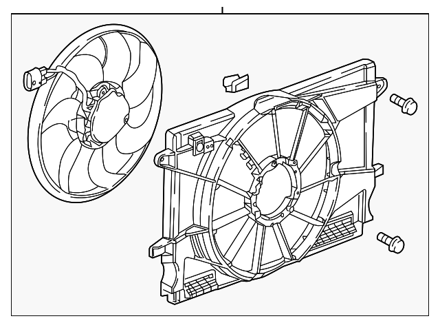 2017-2019 Chevrolet Cruze Engine Cooling Fan Assembly with Shroud ...