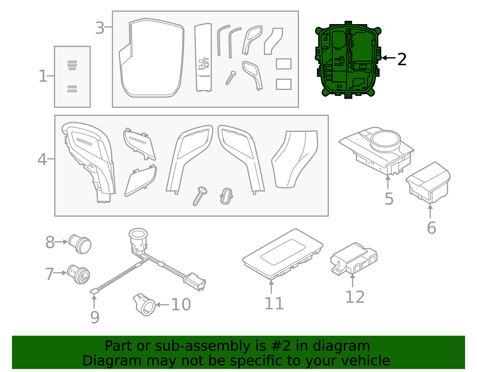 61-31-5-A7D-F79 - 2019-2024 BMW - Control Switch Assembly | BMWPartsHub