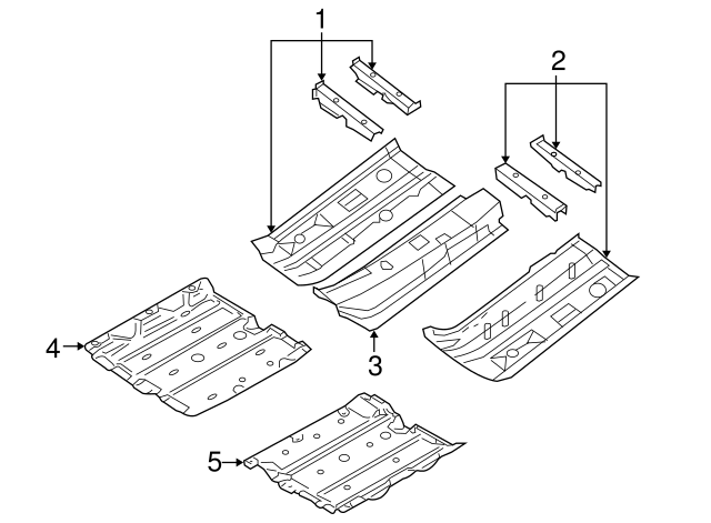 2008-2015 Nissan Front Floor Pan G4310-JM1MA | TascaParts.com