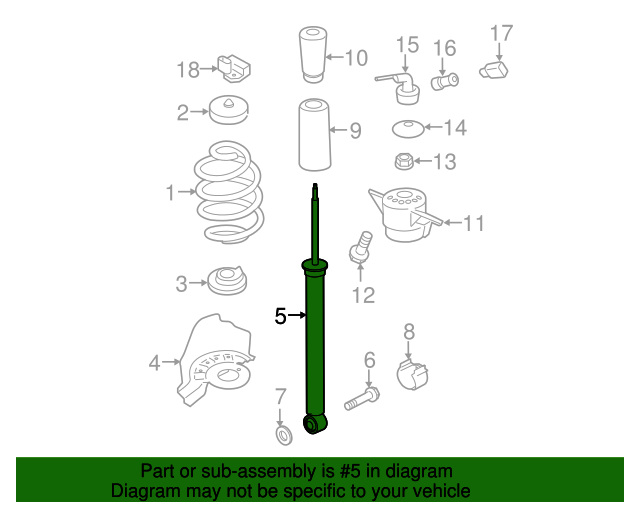 2018-2024 Porsche Macan Shock Absorber 95B-513-035-G | Checkered Flag ...
