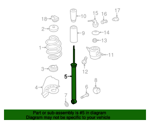 2015-2024 Porsche Macan Shock Absorber 95B-513-035-D | OEM Parts Online