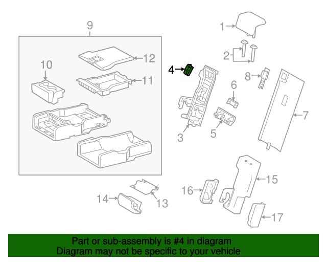72630-48030 - Seat Back Lock 2016-2022 Lexus | AutoNationParts.com