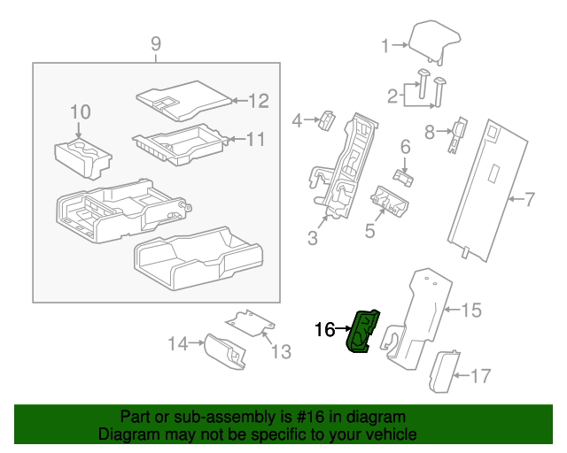 2016-2022 Lexus Hinge Cover 72868-0E040-A0 | OEM Parts Online