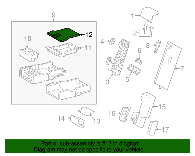 72805-0E080-E2 - Seat Armrest Cover 2016-2019 Lexus | AutoNationParts.com
