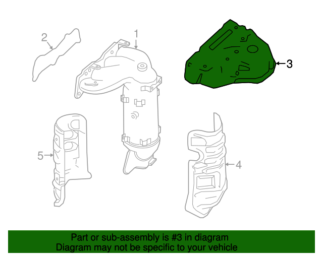 2014-2016 Nissan Exhaust Heat Shield 16590-3KA1A | Nissan Parts Plus
