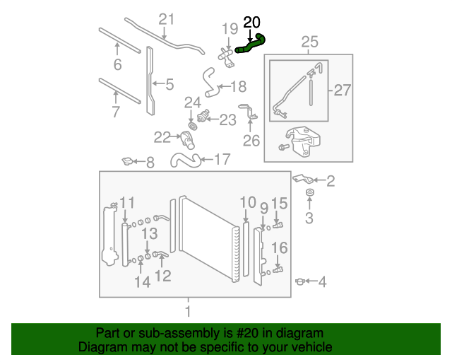 2009-2017 Toyota HVAC Heater Hose 87245-02C60 | Camelback Toyota Parts