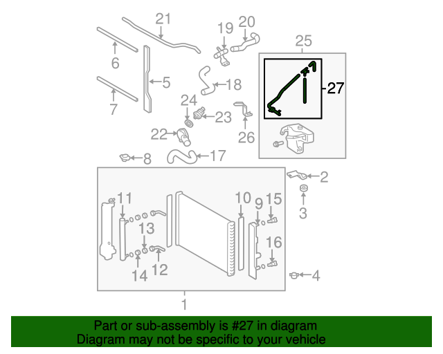 2009-2013 Toyota Reservoir Cap 16405-0T020 | Toyota Parts Center