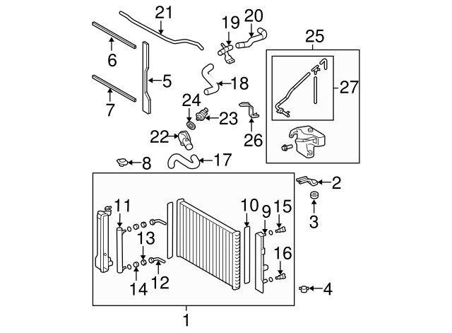 Toyota OEM Radiator Assembly Part# 16410-0T031 | OEM Vehicle Parts