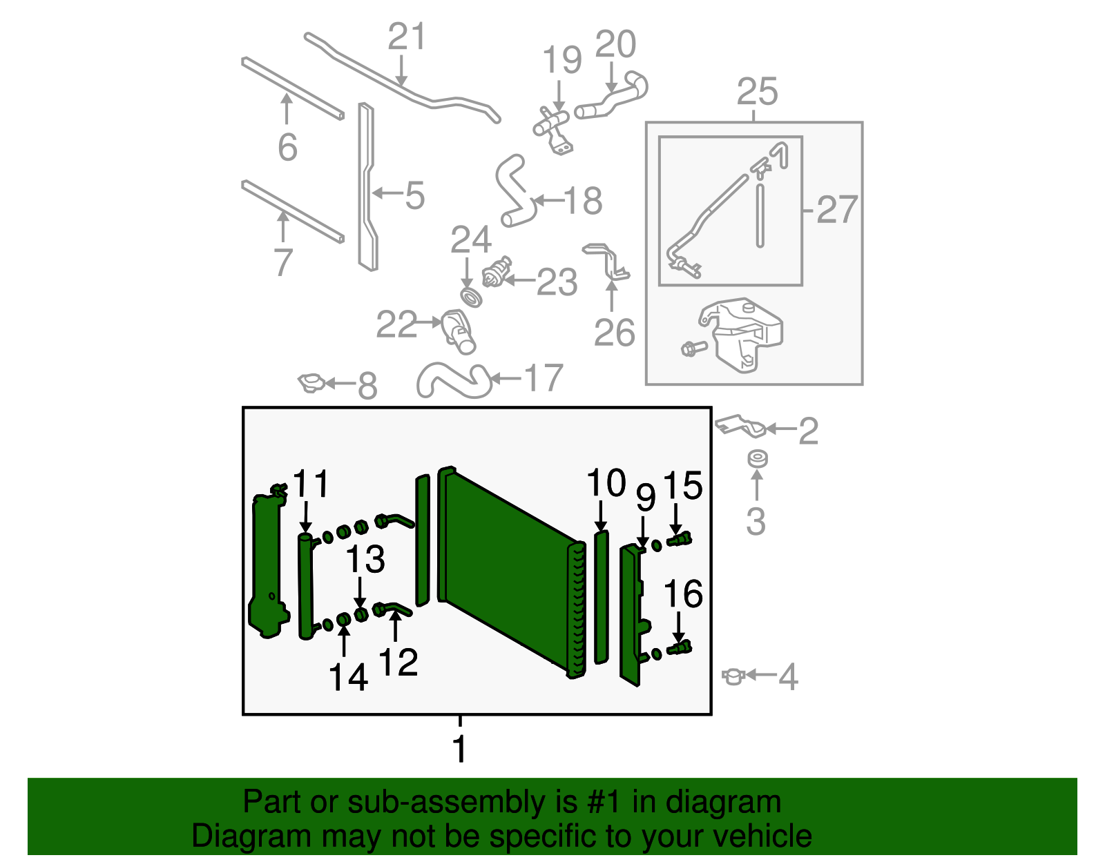 2009-2017 Toyota 2009-2017 Toyota - Radiator Assembly 16410-0T031 ...