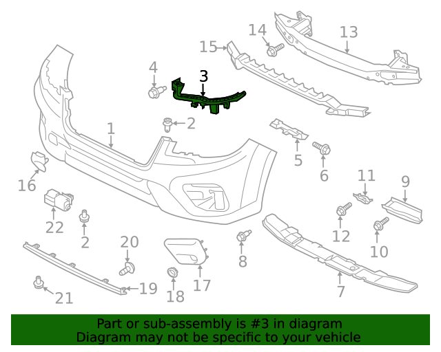 2019-2021 Subaru Forester Corner Support 57707SJ000 | OEM Parts Online