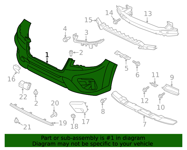 2019-2021 Subaru Forester Bumper Cover 57704SJ010 | QuirkParts