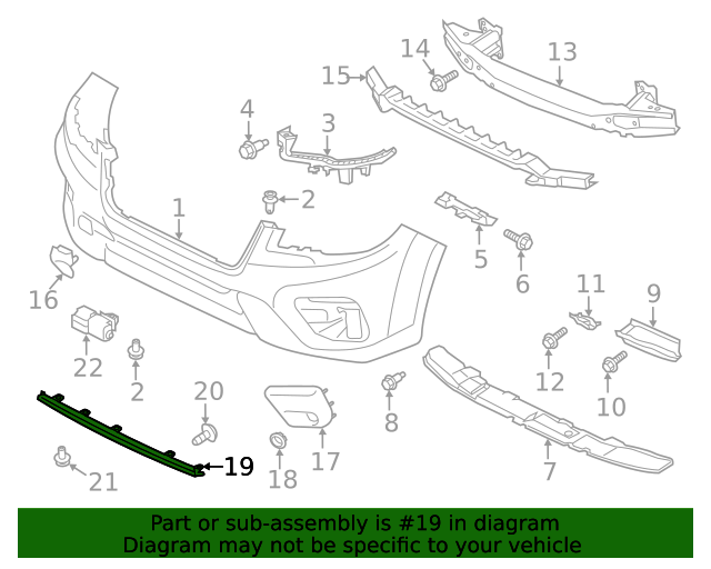 2019-2021 Subaru Forester Edge Guard 57734SJ040 | Subaru Parts For You