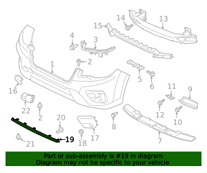 2019-2021 Subaru Forester Edge Guard 57734SJ030 | Subaru Parts Store