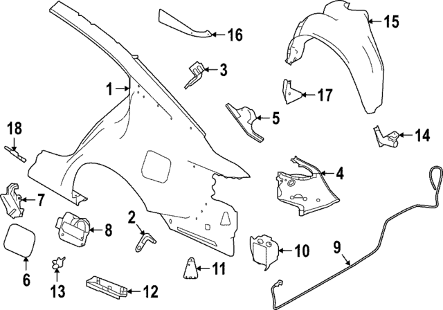 G8116-6CAMA - Quarter Extension 2019-2024 Nissan Altima | Nissan Parts ...