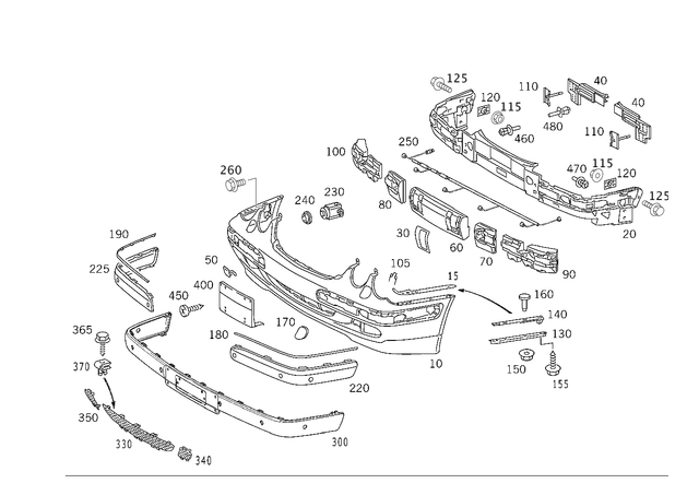 210-885-10-74 - Molding 1998-2002 Mercedes-Benz | Mercedes-Benz USA Parts