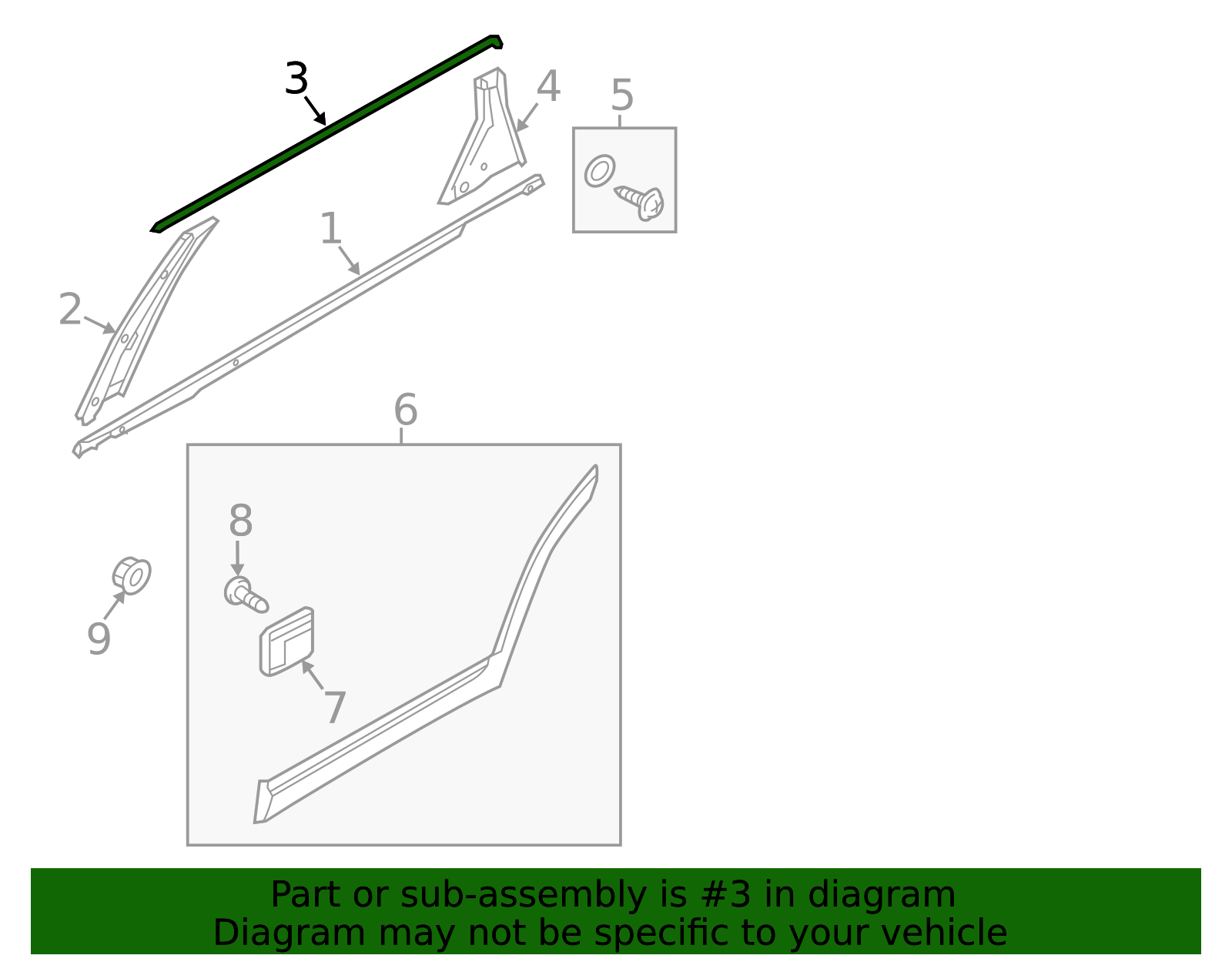 83850-S9100 - Frame Molding 2021-2024 Kia Telluride | Kia.Parts