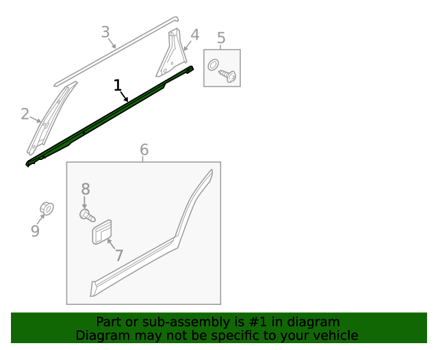 83220-S9510 - Belt Molding 2022-2024 Kia Telluride | Kia.Parts Store