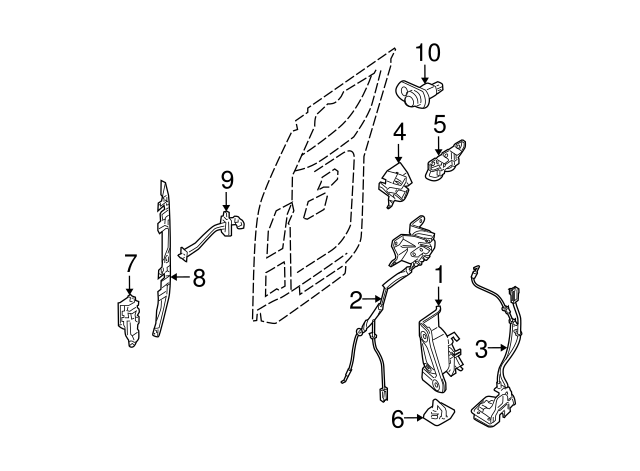 2005-2021 Nissan Frontier Passenger Right Rear Upper Door Lock Actuator ...