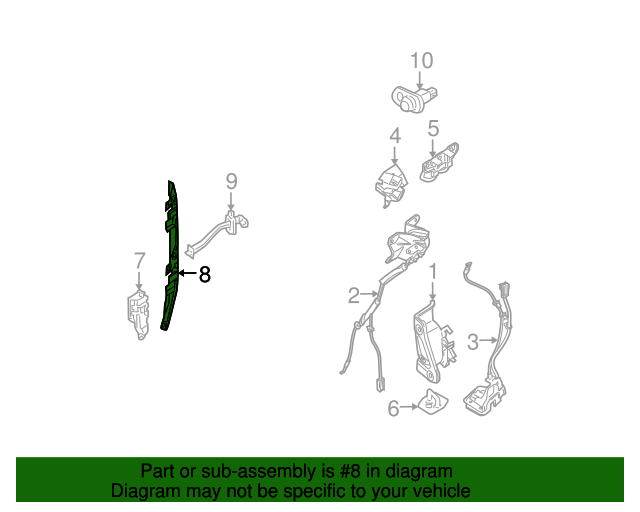 76891-EA912 - Hinge Cover 2005-2024 Nissan Frontier | Nissan Parts ...