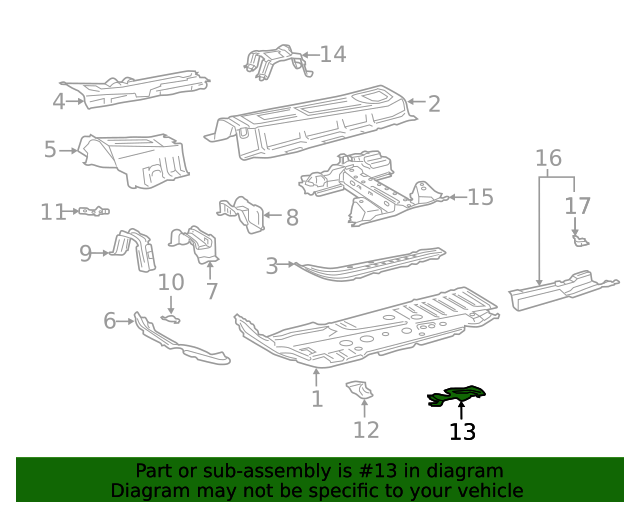 Bracket Sub Assembly Fu 57062-48050 | Toyota Parts Center