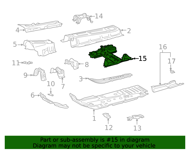 57044-0R030 - Cross-Member - 2019-2023 Toyota | OEM Genuine Toyota Parts