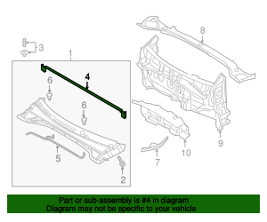 86430-G5000 - Weatherstrip 2017-2022 Kia | Kia.Parts Store