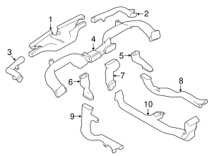2014-2020 Nissan Rogue Center Duct 27860-6FL0A | Temecula Nissan Parts