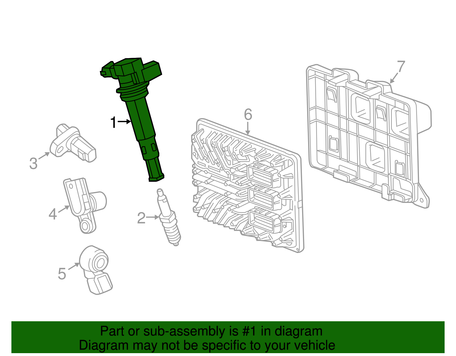 2014-2025 GM Ignition Coil (Replaces Part Number 12666339) 12707304 GM ...