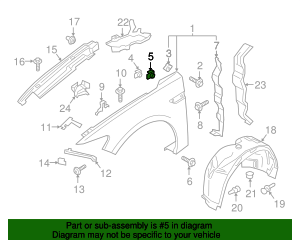 2015-2019 Ford Fender U-Nut -W710739-S439 | TascaParts.com