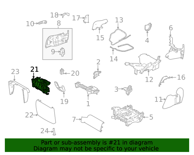 78990-08020 - Foot Rest 2021-2023 Toyota Sienna | Group 1 Auto Parts