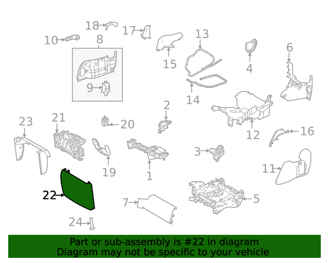 71033-08010-E1 - Seat Cushion Pad 2021-2024 Toyota Sienna ...