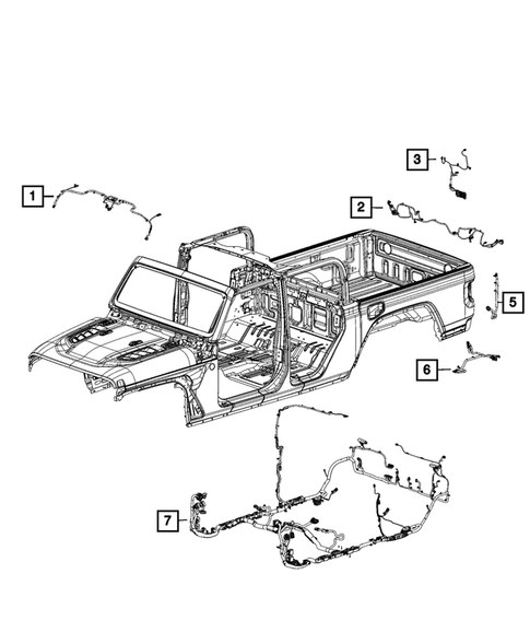 Wiring, Body and Accessories for 2021 Jeep Gladiator | Mopar Wholesale ...