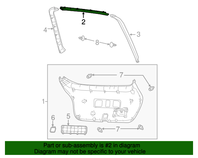 2011-2016 Scion tC Upper Trim Panel 67939-21031-B0 | Sparks Parts