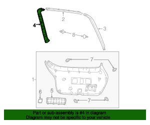 67938-21031-B0 - High-Quality Liftgate Trim for 2011-2016 Scion tC ...