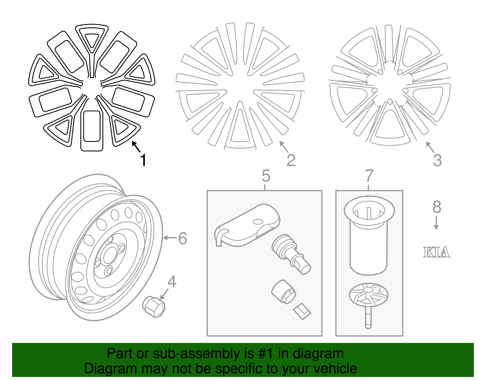 52910-3W610 - Wheel, Alloy 2014-2016 Kia Sportage | Kia.Parts Store