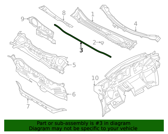 66830-6LB0A - Seal Strip 2020-2024 Nissan Sentra | Nissan Parts ...