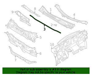 66830-6LB0A - Seal Strip 2020-2024 Nissan Sentra | Nissan Parts ...