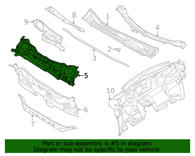 FG100-6LBMA - Firewall 2020-2024 Nissan Sentra | Nissan Parts ...