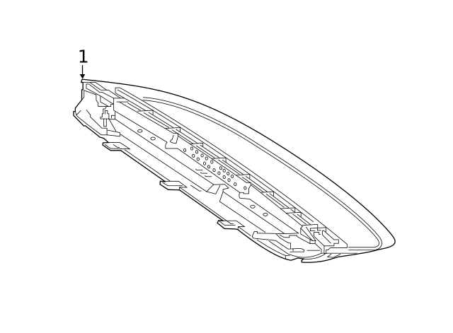 253-906-19-03 - Center High Mount Stop Light 2019-2023 Mercedes-Benz ...