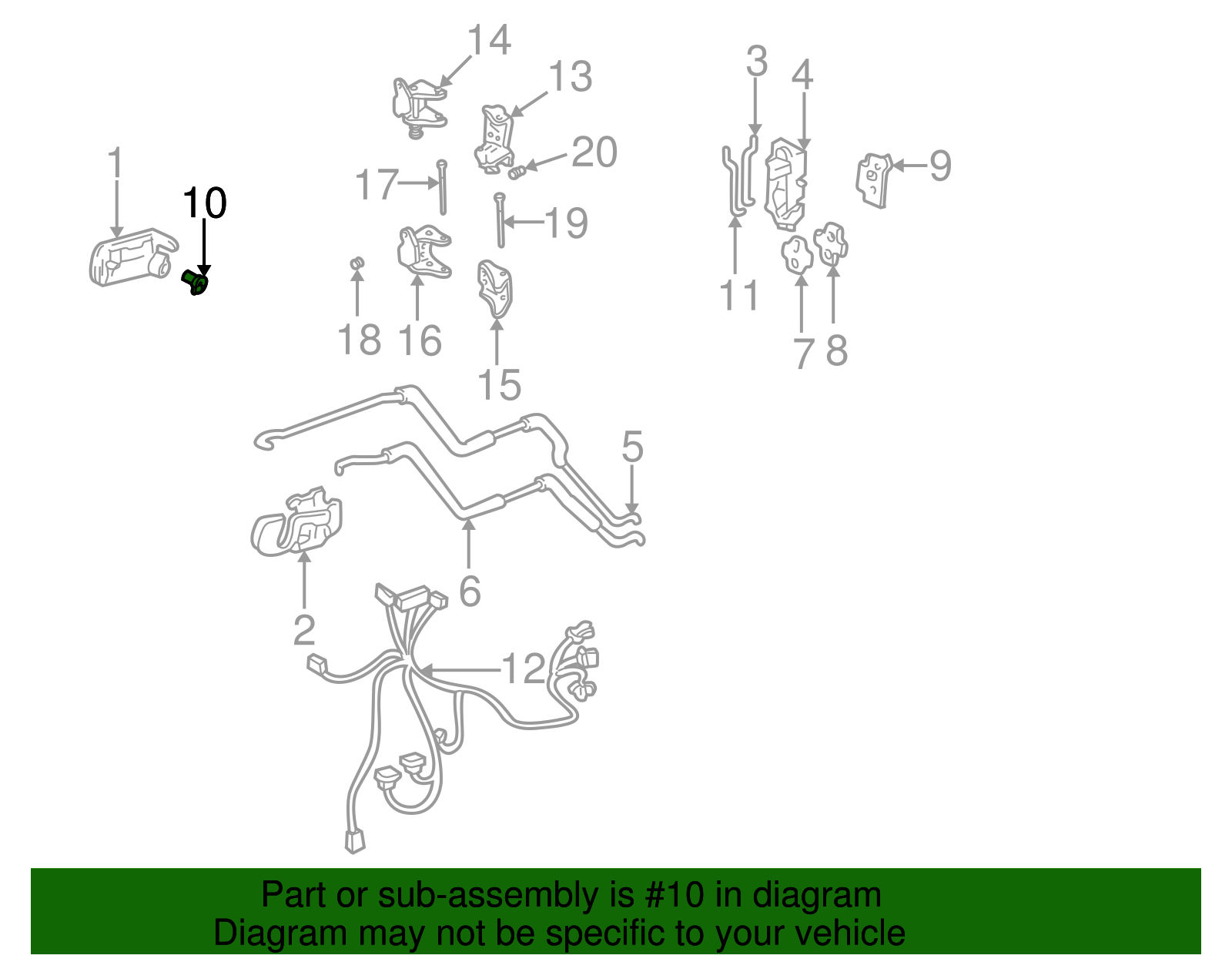2001-2010 GM Door Lock Cylinder 15783575 GM | GMPartsDirect.com