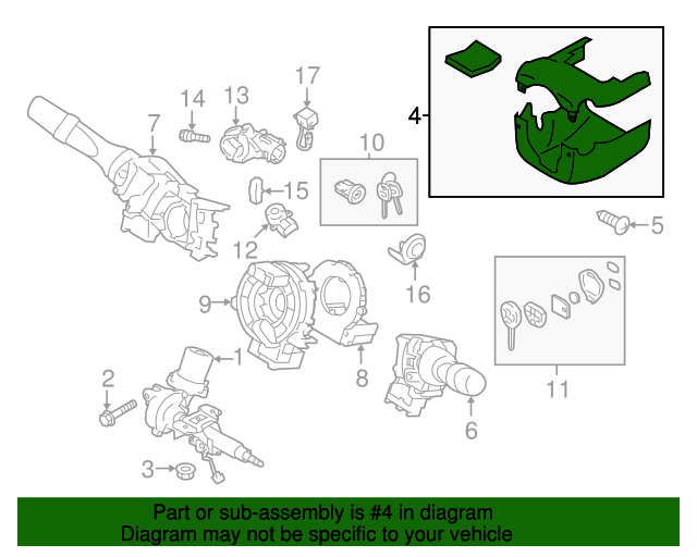 SU003-07206 - Steering Column Cover 2013-2020 Toyota | AutoNationParts.com