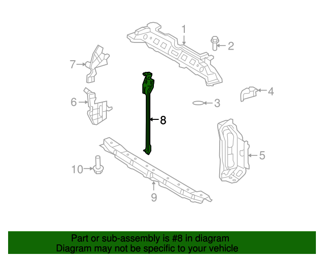 Toyota OEM Lock Support 52085-52020 | Toyota OEM Parts Giant