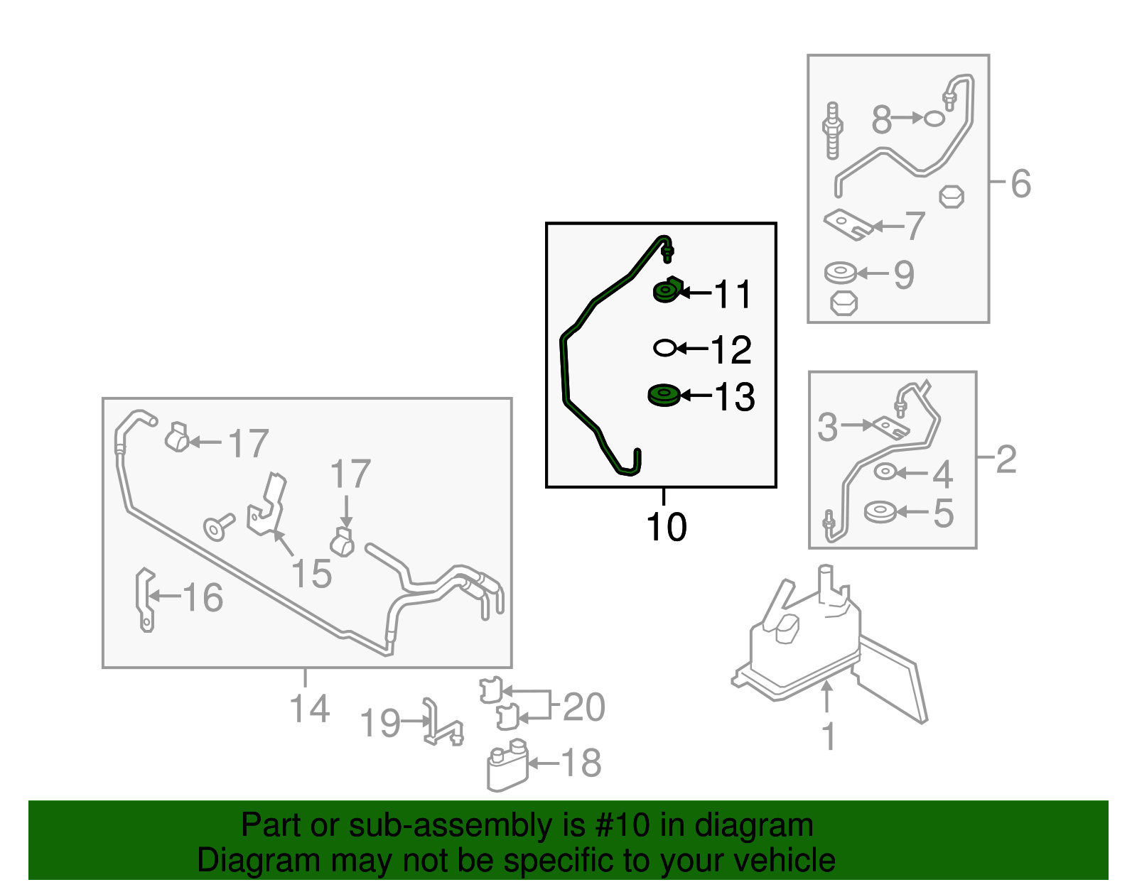 2015-2018 Ford Edge Automatic Transmission Oil Cooler Tube F2GZ-7R081-Q ...