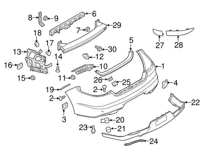 970-505-636-03 - Bumper Guide 2014-2016 Porsche Panamera ...