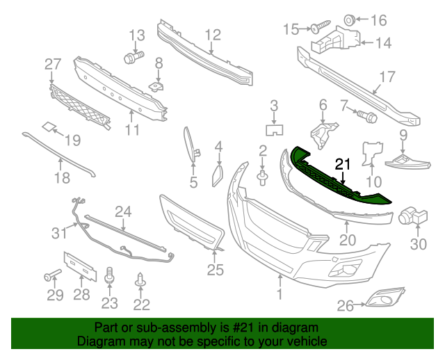 2010-2013 Volvo XC60 Deflector Panel 31290863 | OEM Parts Online
